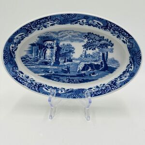 Spode | Kitchen | Spode England Blue Italian Oven To Table 1 Oval Baker ...